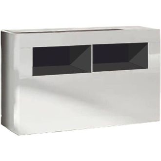 Dmora Schuhschrank Bernardin, Schuhregal, Mehrzweck-Eingangsgarderobe, M&ouml;bel f&uuml;r Schuhe, Made in Italy, 91x35 h57 cm, Gl&auml;nzendes Wei&szlig; - Dmora