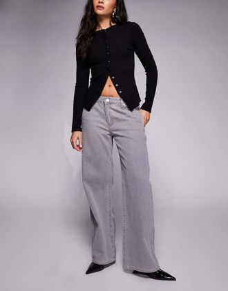 Abrand 94 - Jean ample taille haute confortable - Gris