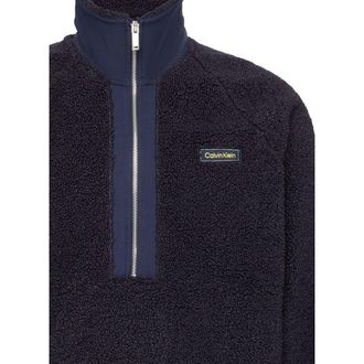 Calvin Klein Sweat shearling &agrave; col montant zipp&eacute;