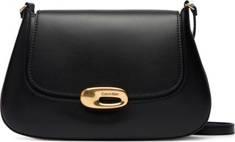 Calvin Klein Handtasche Calvin Klein Hardware Flap Medium Crossbody LV04F3401G Schwarz