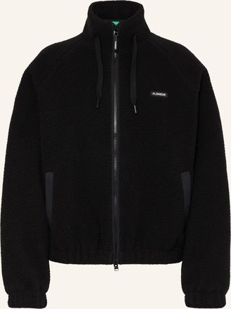 Flaneur Fl&acirc;neur Teddyfell-Jacke Fleece schwarz