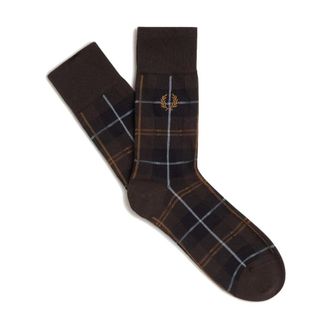 Fred Perry Chaussettes Tartan - Homme - Sous-v&ecirc;tements - Noir - Taille: ONE Size