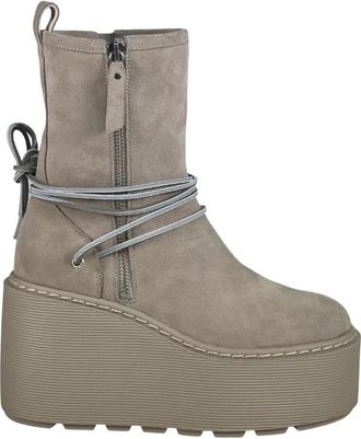 Vic Mati&eacute; F20 Zeppa Keilabsatz Stiefelette mit Streifen - - Shoes - Damen - Grau - 38 EU