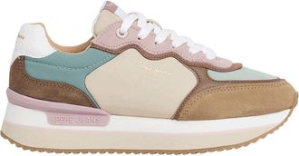 Pepe Jeans London Damen Rusper Combi W Sneak, Braun, Sandbeige, 38 EU