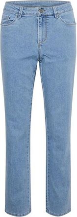 Kaffe Femme, Jeans, Bleu, Taille: 44 FR Jean Droit en Denim Bleu Clair Lavé