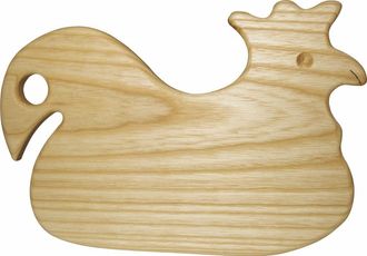 Mitienda Frühstücksbrettchen aus Holz mit Tiermotiv Huhn