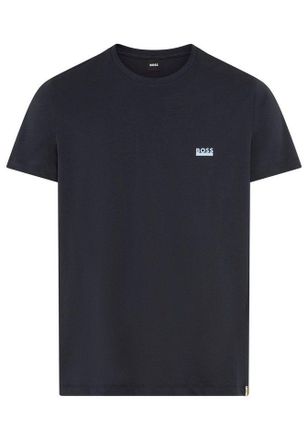 BOSS T-Shirt Rundhals, Jersey, kleines Logo, regular fit