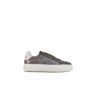 Alexander Smith Soho Donna in gebrochenem laminiertem Bronzehaut und wei&szlig;em Absatz - - Shoes - Damen - Grau - 37 EU