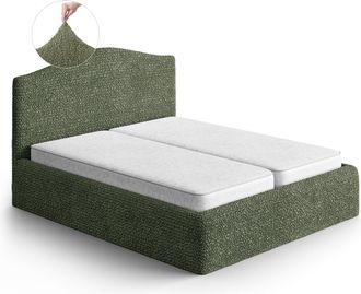 Paulato by GA.I.CO. PAULATO Husse f&uuml;r Doppelbett &uuml;ber das Kopfteil und Grundgestell r&uuml;berziehen, Husse f&uuml;r Boxspringbetten 130-180cm Mikrofaser, bi-elastisches, kratzfest