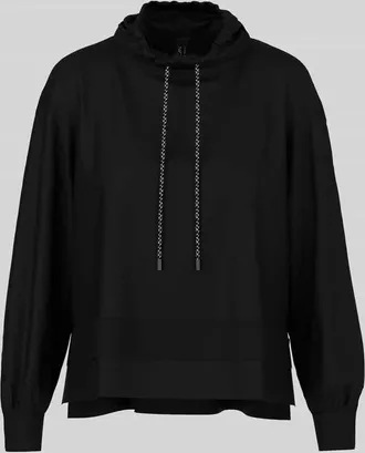 Marc Cain Langarmshirt mit gerafftem Stehkragen