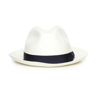 Borsalino Homme, Accessoires, Blanc, Taille: 59 CM Federico Panama Fine Medium Brim
