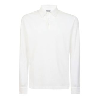 Zanone Homme, Tops, Blanc, Taille: XL Polo en Coton Style Navy