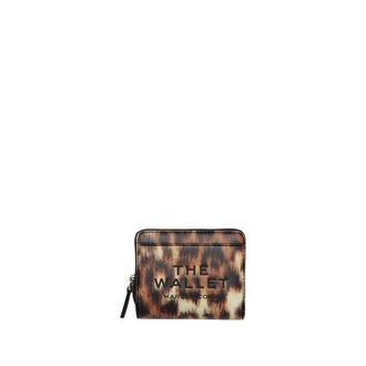 Marc Jacobs Portfeuille The Mini Compact imprim&eacute; en cuir
