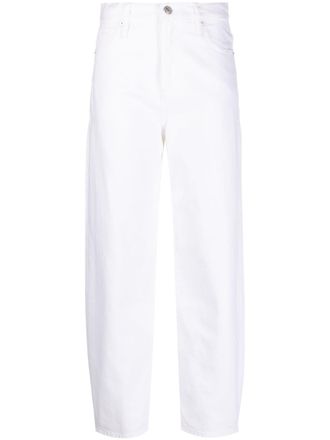 Frame Denim jean baril à taille haute - Blanc