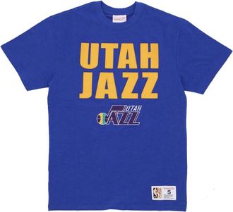 Mitchell & Ness Utah Jazz NBA T-Shirt - - Tops - Herren - Blau - M