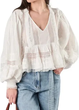 Mes Demoiselles... Femme, Blouses et Chemises, Blanc, Taille: 38 FR Melody Blouse