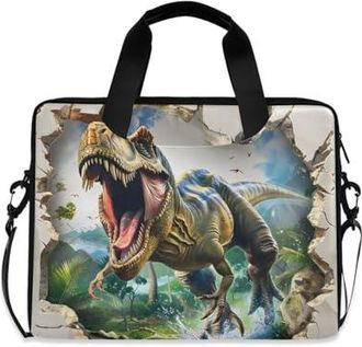 Alaza Sac pour ordinateur portable de 40,6 &agrave; 15,6 avec motif dragon Rocky Moon - Pour homme et femme, &eacute;tudiant, travail, voyage, Dinosaure A24689, Taille un