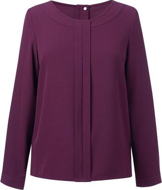 Brook Taverner Roma Bluse f&uuml;r Damen Lang&auml;rmlig (Burgunderrot)