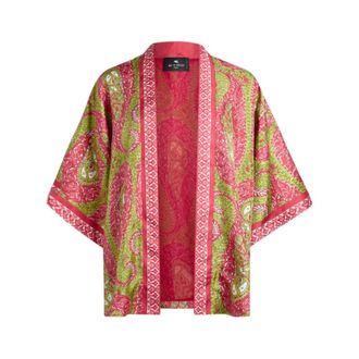 Etro Seiden-Twill-Kesa - - Jackets - Damen - Mehrfarbig - S