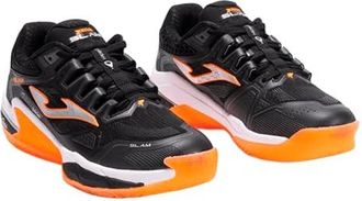 Joma Slam Men 2501 Black - TSLAMW2501OM - Chaussure de Padel Homme, Noir et orange., 40 EU