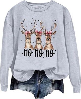 Generic Pull de No&euml;l amusant pour femme Sweat-shirt de No&euml;l &eacute;l&eacute;gant Pull de No&euml;l Ugly avec motifs de No&euml;l Doux Pull de No&euml;l amusant Costume de No&euml;l T-shirt &agrave; 