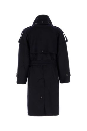 Ferragamo Cashmere Trench Coat - Navy