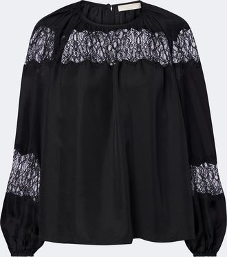 Ulla Johnson Blouse Bess en soie &agrave; dentelle