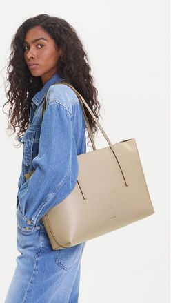 Calvin Klein Handtasche Foil Logo Tote W/Pouch LV04F3274G Beige