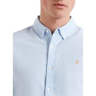 Farah Chemise droite &agrave; logo brod&eacute; en coton