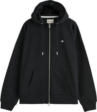 GANT Sweater Damen Sweatjacke Baumwolle SHIELD ZIP HOODIE