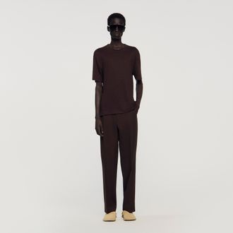 Sandro T-Shirt aus Leinen