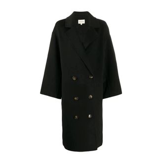 Loulou Studio Femme, Manteaux, Noir, Taille: 36 FR Borneo Coat