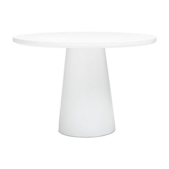 DRAWER Drawer - Table &agrave; manger 4 personnes ronde en fibre de ciment - Blanc - danli