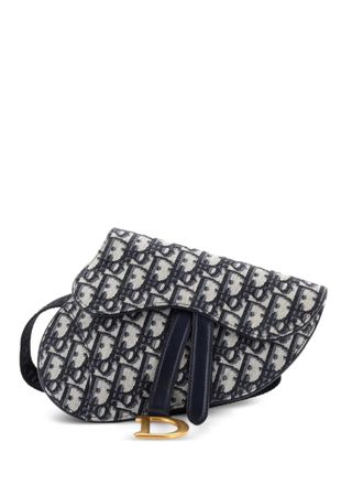 Dior Saddle Oblique Canvas belt bag - Bleu
