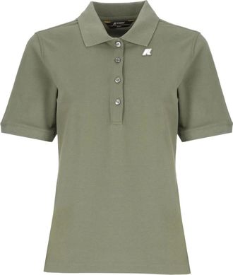 K-Way Femme, Tops, Vert, Taille: 42 FR Polo Vert avec Col