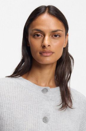 HUGO BOSS Cardigan Fernard Premium Damenmode im Wollmix, Rundhals