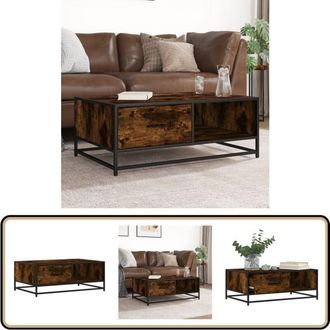 vidaXL Vidaxl - Couchtisch R&auml;uchereiche 90x57x35 cm Holzwerkstoff und Metall