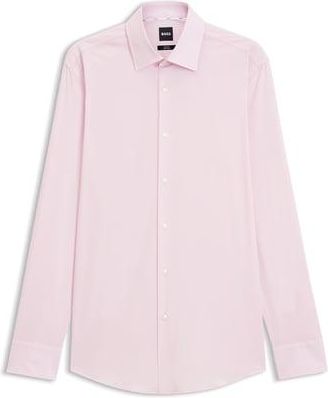 HUGO BOSS Chemise slim en coton m&eacute;lang&eacute;