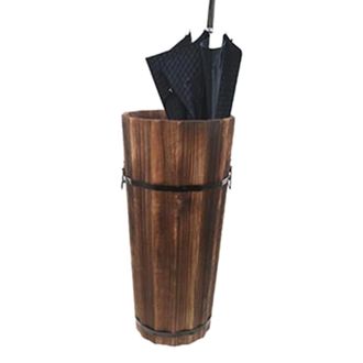 Generico Regenschirm-Aufbewahrung, gro&szlig;er Organizer aus Holz, Eingangsregal mit Stockhalterung: Eingang im Freien, Flur, Terrasse, Haus, B&uuml;ro, Wohnheim