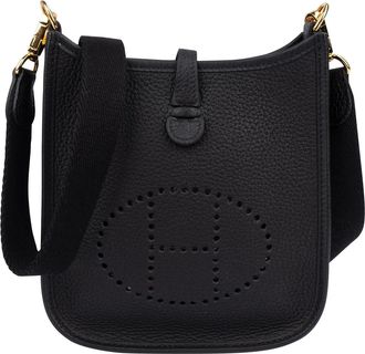 Herm&egrave;s Crossbody Bags - Hermes Clemence Leather Evelyne 16 Crossbody Bag - Gr. unisize - in Schwarz - f&uuml;r Damen