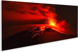 Islandburner Bild auf Leinwand Tungurahua Vulkan Nacht Explosion Februar Bilder Wandbilder Poster