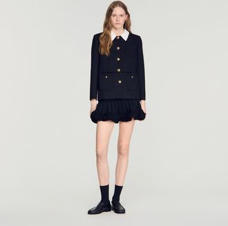 Sandro Veste &agrave; col contrast&eacute;