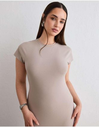 Aim'n Sense - Robe sir&egrave;ne &agrave; mancherons - Argile fonc&eacute;-Neutral