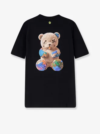 Barrow Mens Cotton T-Shirt With Frontal Logo Print Black T-Shirts And Polos
