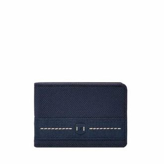 Fossil Rowan, Accessoire de Voyage-Portefeuille &agrave; Double pli Hommes, Bleu, 11.43 cm L x 1.27 cm W x 7.62 cm H