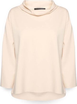 Elena Miro Femme, Blouses et Chemises, Beige, Taille: 36 FR T-shirt &agrave; col souple