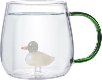 Generic Tiertrinkbecher - 380 ml Borosilikatglas- -Kaffeebecher | Transparente, hitzebest&auml;ndige Glasbecher f&uuml;r kalte und hei&szlig;e Getr&auml;nke | Tragbare Cartoon-Tas