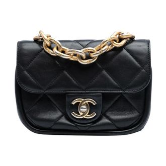 Chanel Pre-owned Gesteppte Leder Schultertasche - - Pre-owned - Damen - Schwarzk - ONE SIZE