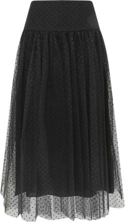Zimmermann Femme, Jupes, Noir, Taille: 42 FR Rebellion Tulle Dot Midi Skirt