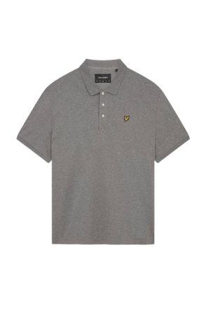 Lyle & Scott Einfarbiges Polohemd in Grau